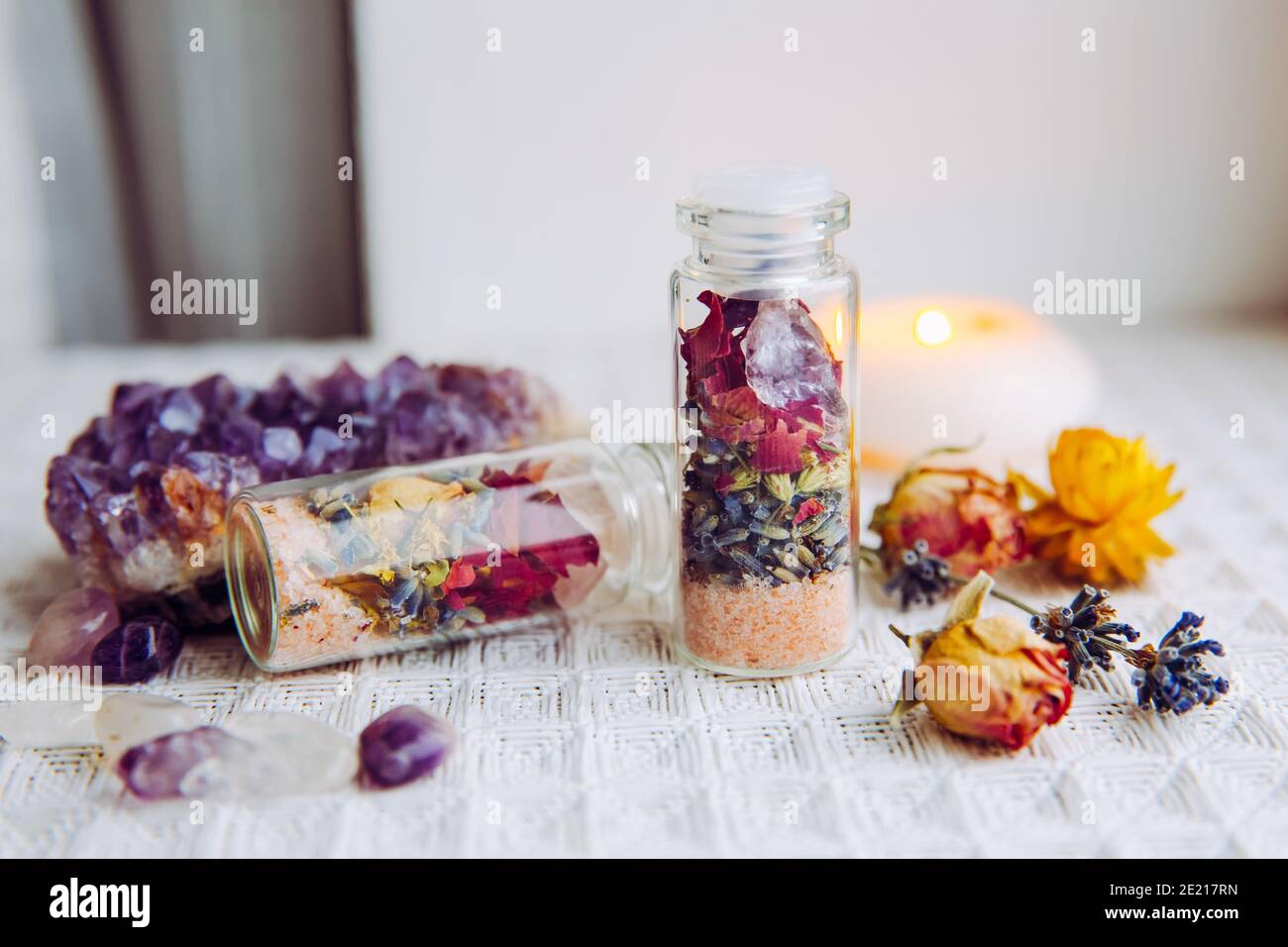 Handmade spell jar bottles with good intentions for home protection and ...