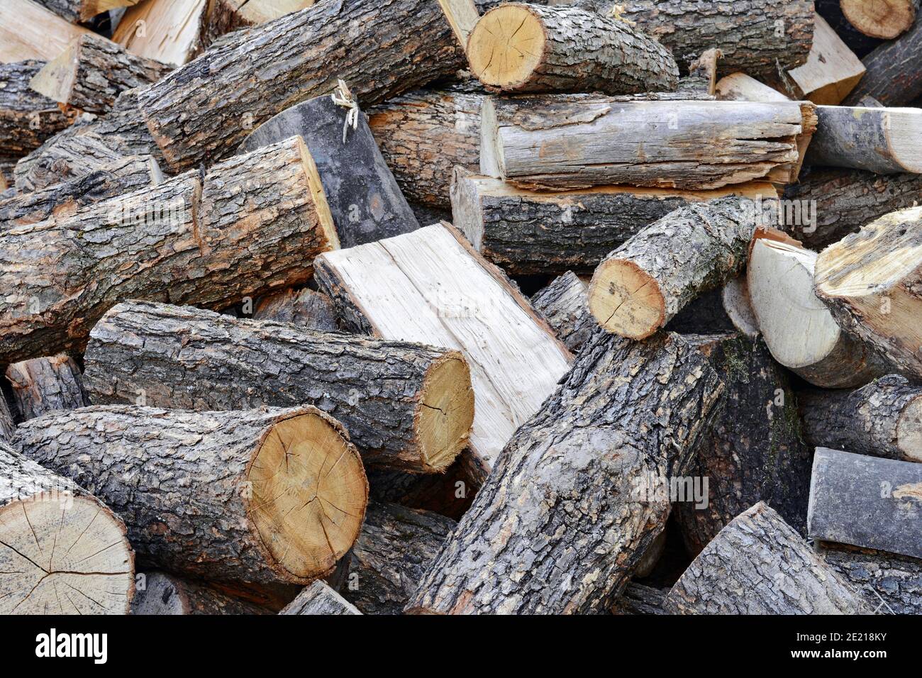 Firewood isolated on white. Oak Log Isolated on a white. Log fire wood ...