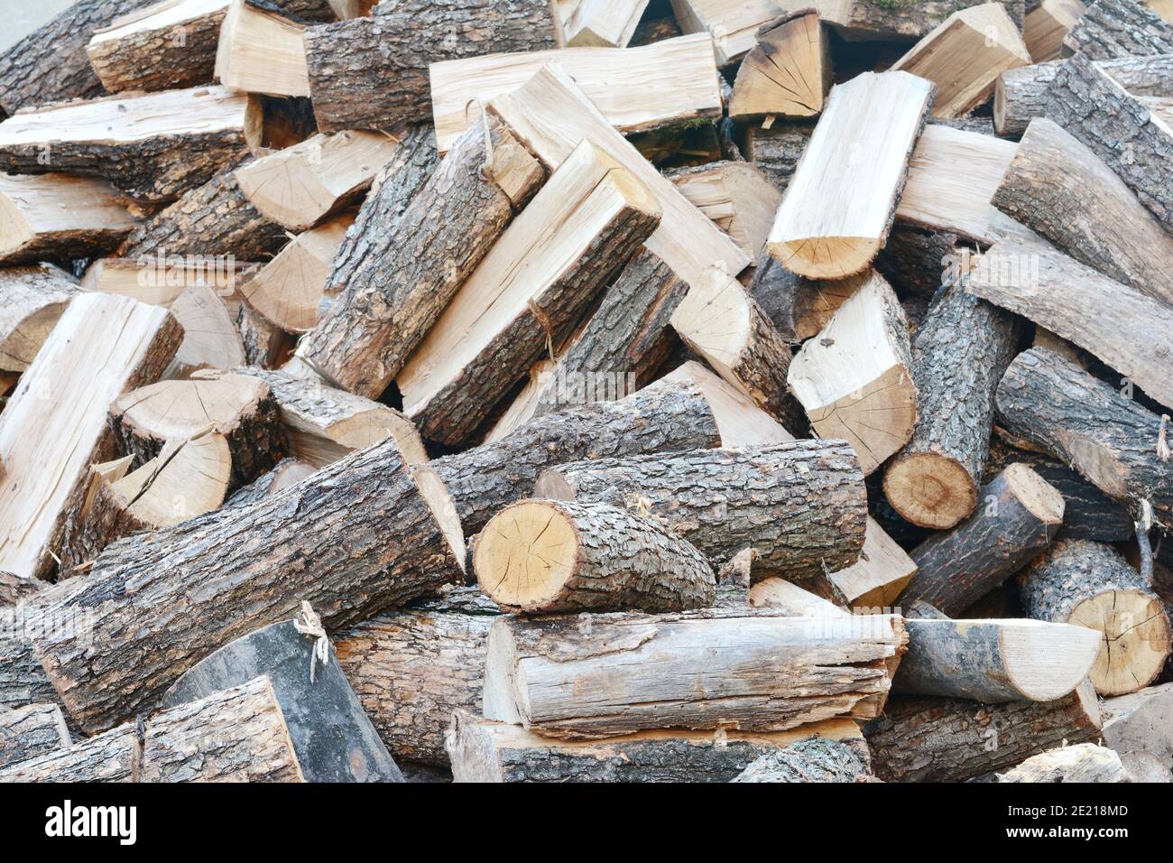 Firewood isolated on white. Oak Log Isolated on a white. Log fire wood ...