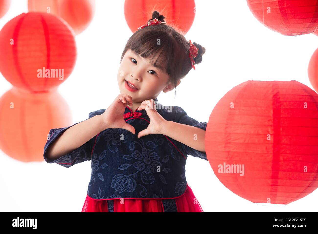 Red lanterns than love beautiful girl Stock Photo - Alamy