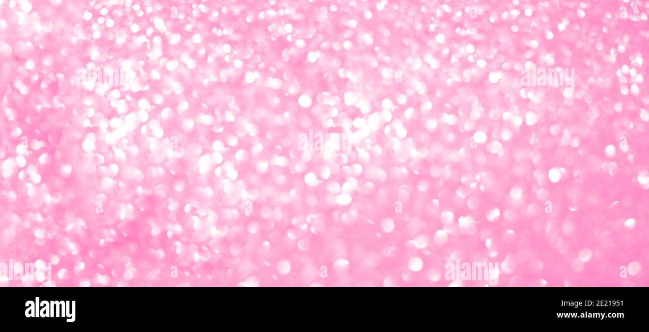 Festive pink background with sequins and rhinestones, bokeh lights ...