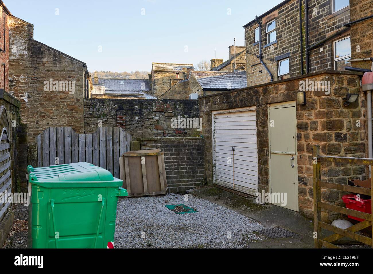 Now deserted, views of the normally busy market town of Pateley Bridge ...