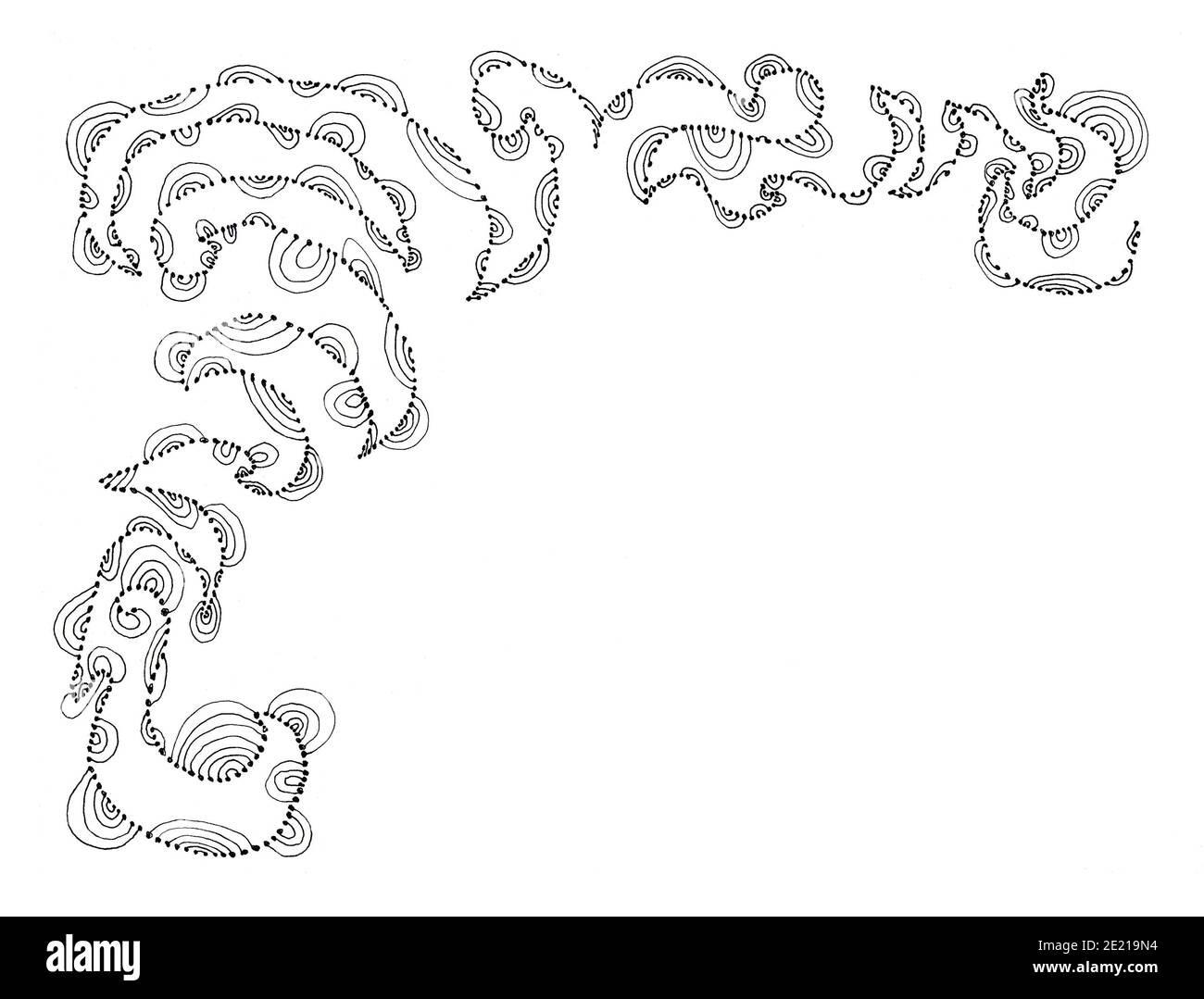 Curly Line Design Border