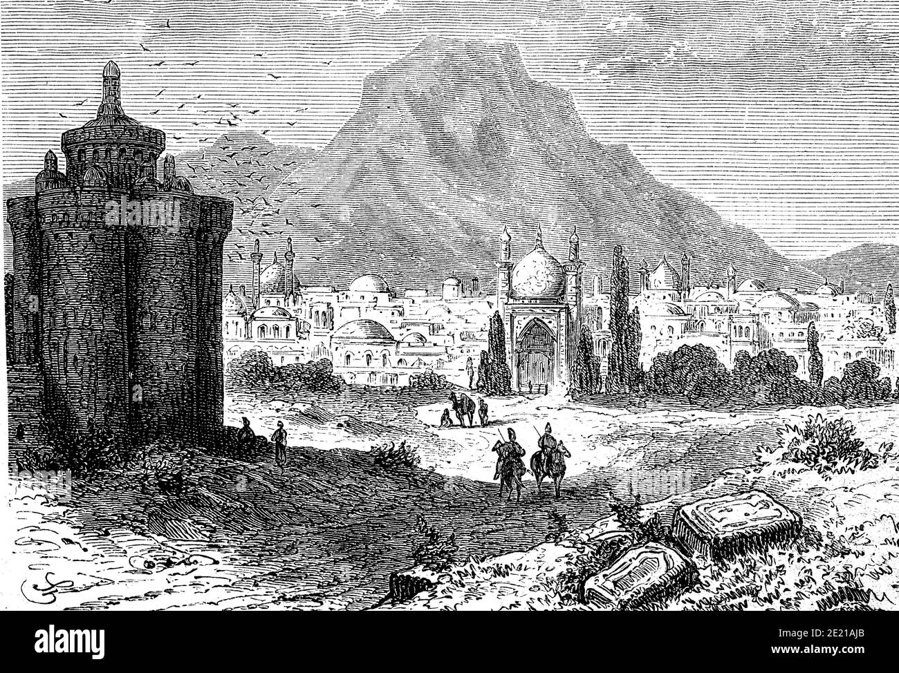 View of Ispahan, Isfahan, Esfahan, Persia, now Iran, in 1860 / Blick ...