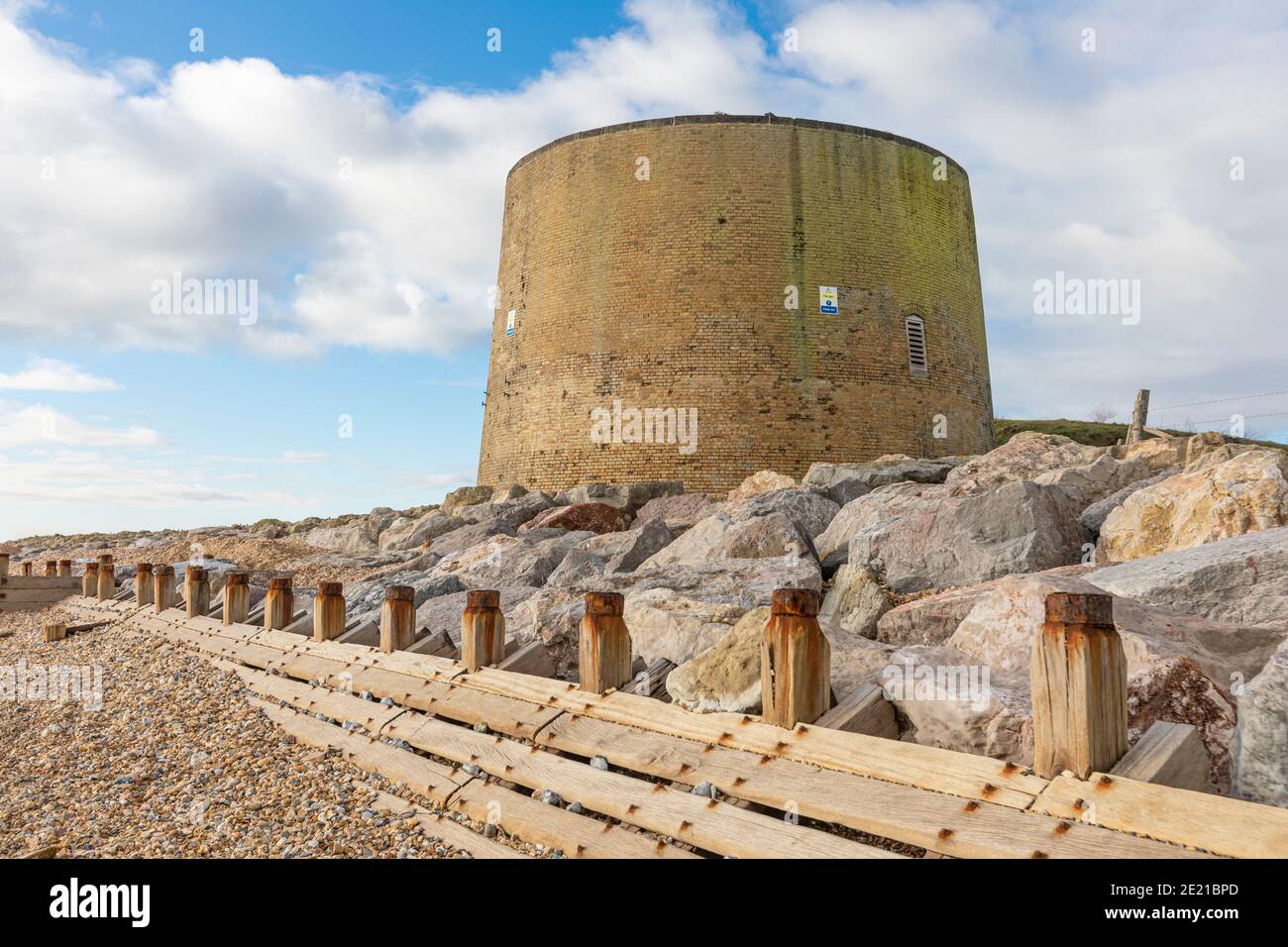 Martello Tower 14 on Hythe Ranges, Kent Stock Photo - Alamy