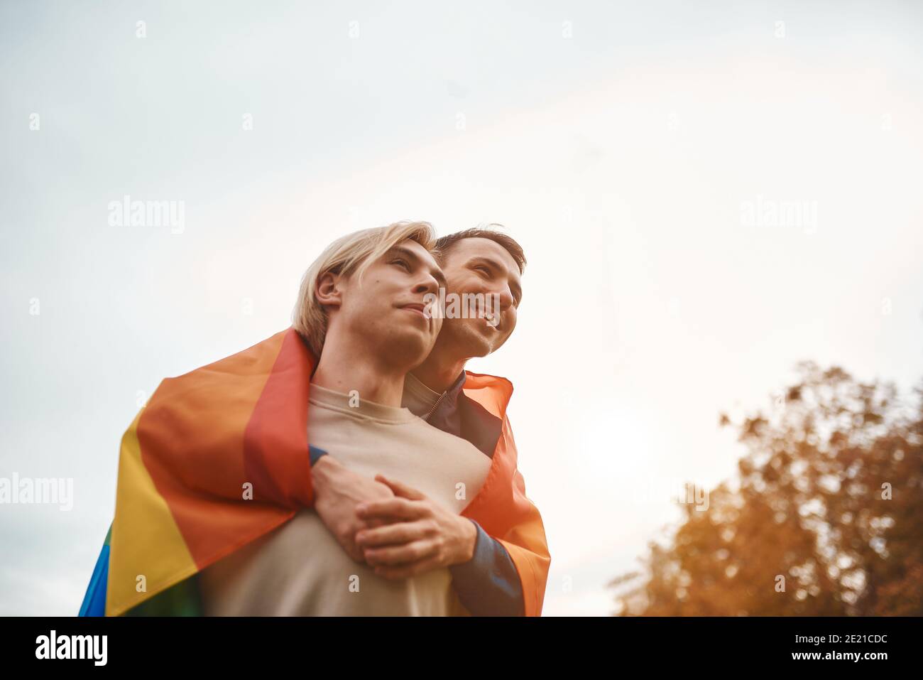 Gay men hugging hi-res stock photography and images - Alamy