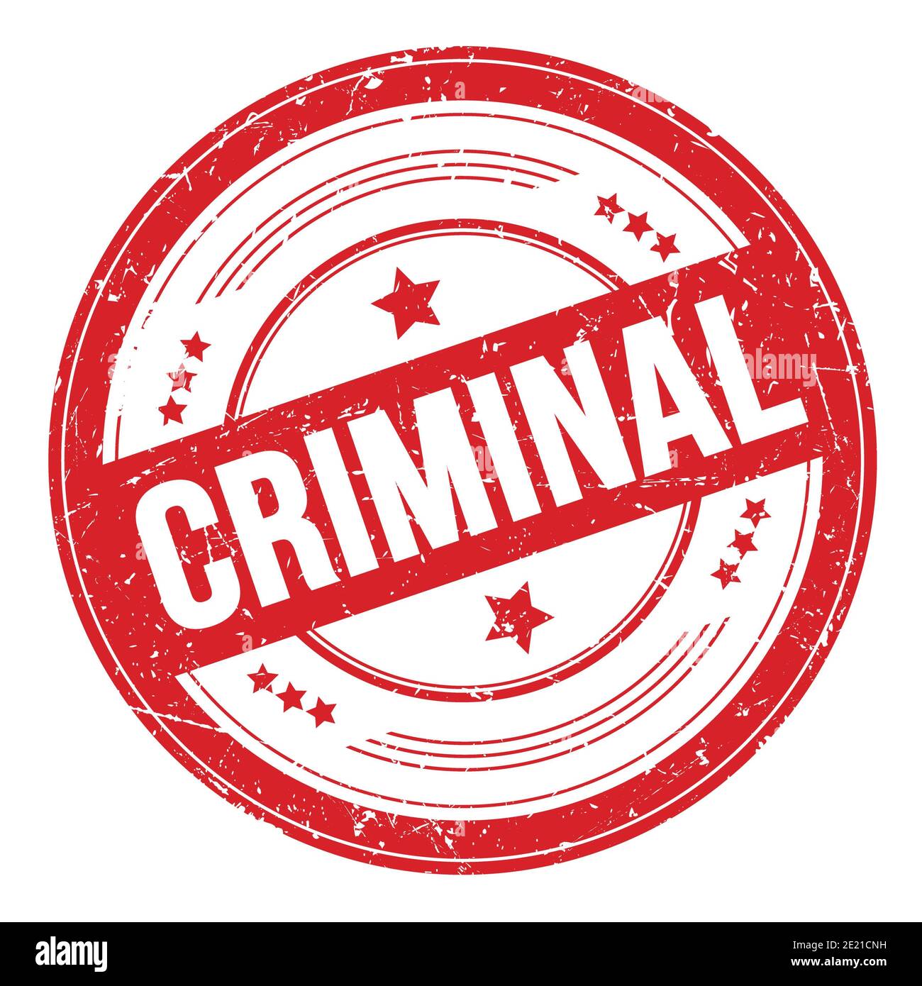 CRIMINAL text on red round grungy texture stamp Stock Photo - Alamy