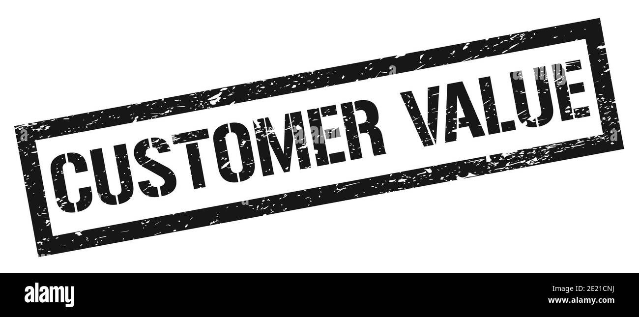 CUSTOMER VALUE black grungy rectangle stamp sign Stock Photo - Alamy