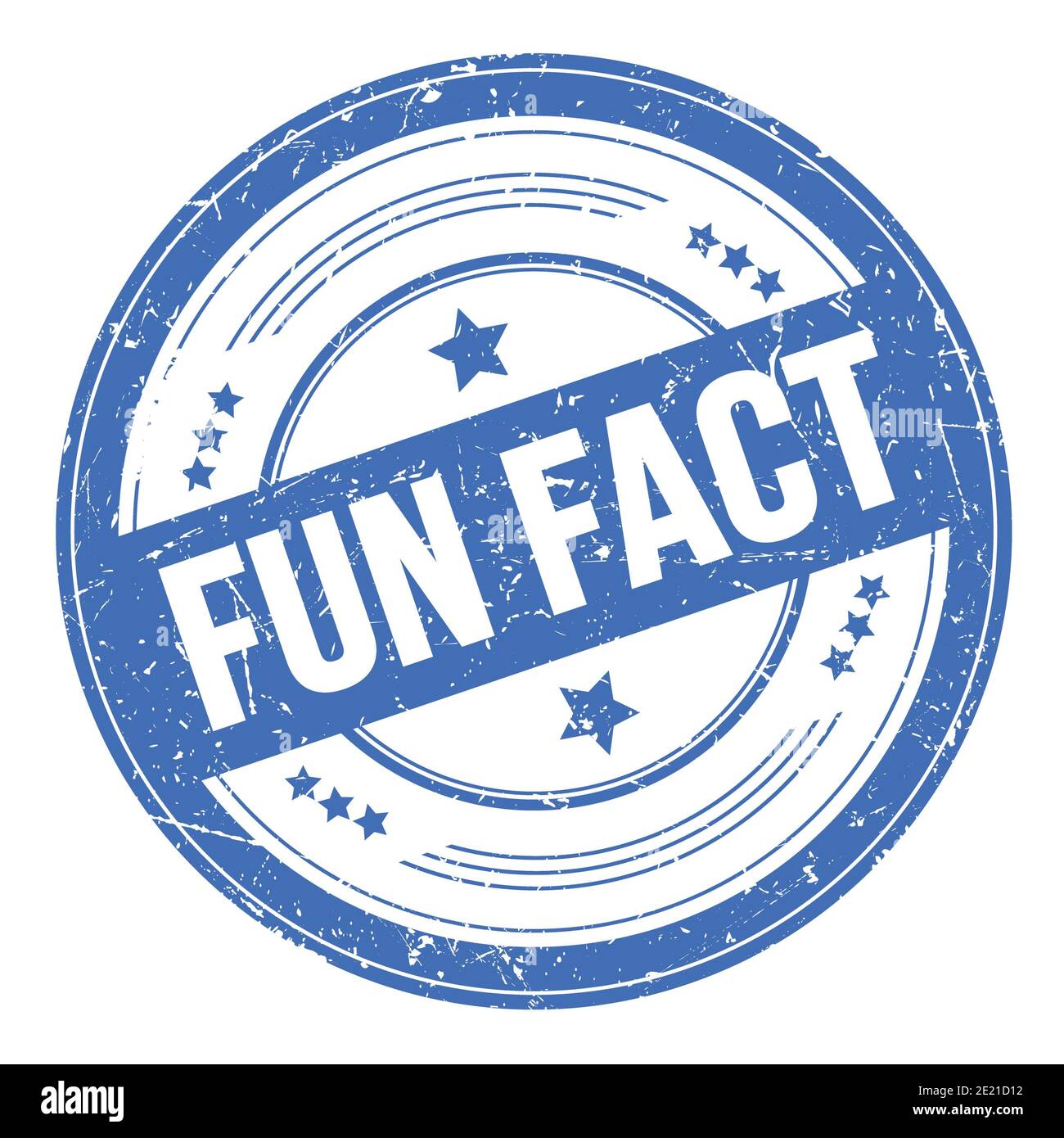 FUN FACT text on blue round grungy texture stamp Stock Photo - Alamy