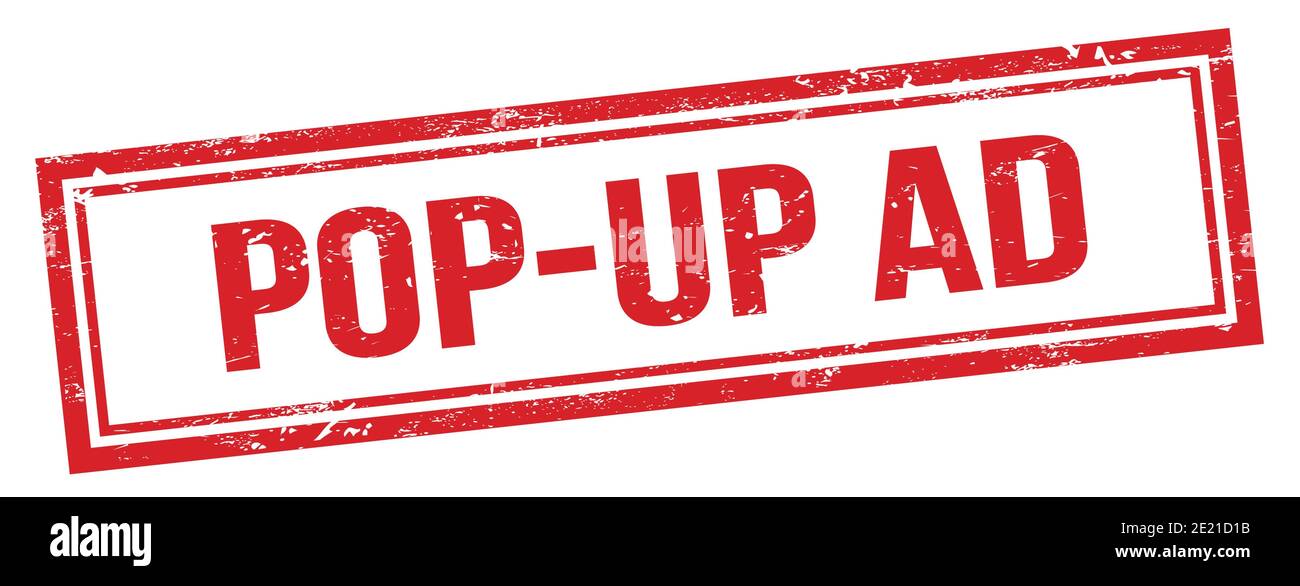 Pop up ad stamp hi-res stock photography and images - Alamy