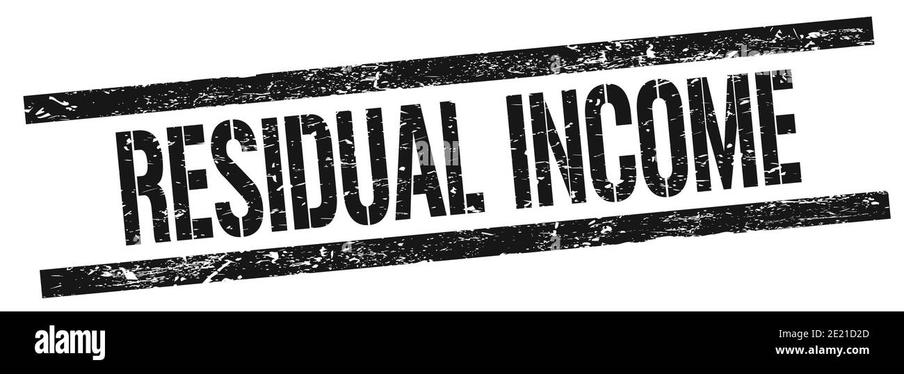RESIDUAL INCOME text on black grungy rectangle stamp sign Stock Photo ...