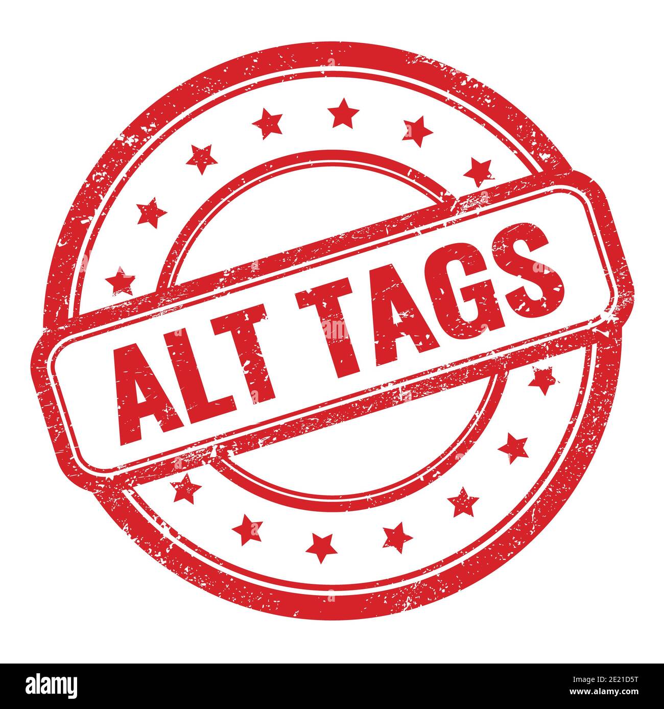 ALT TAGS text on red grungy vintage round rubber stamp Stock Photo - Alamy
