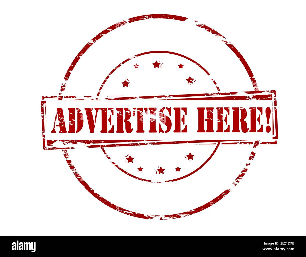 Rubber stamp with text advertise here inside, vector illustration Stock ...