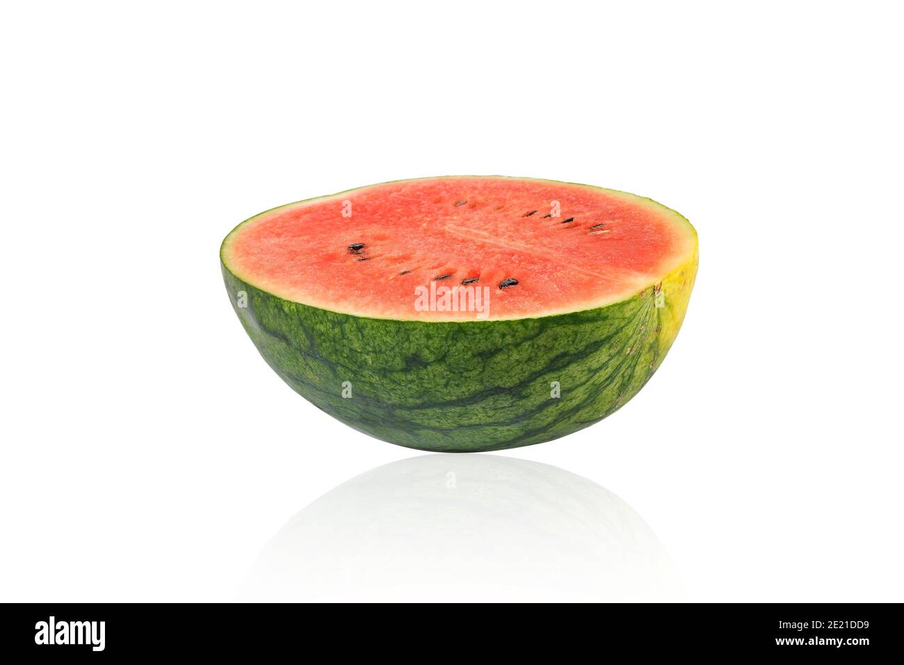 Watermelon half cut sliced isolated on white background-with clipping ...