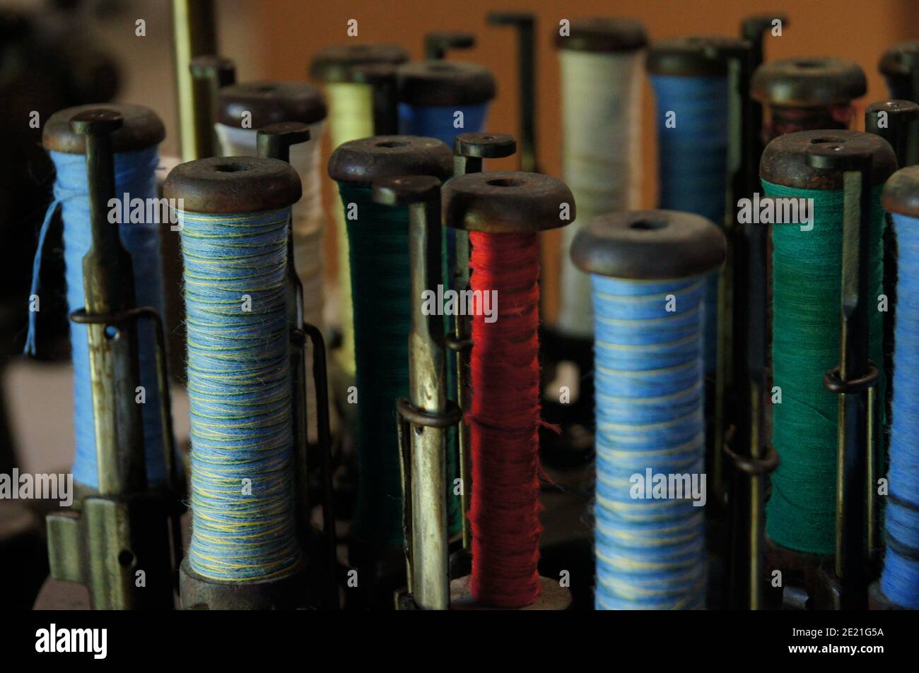 BEJAR, SPAIN - Jan 03, 2021: An overview with a lot of old machines at ...