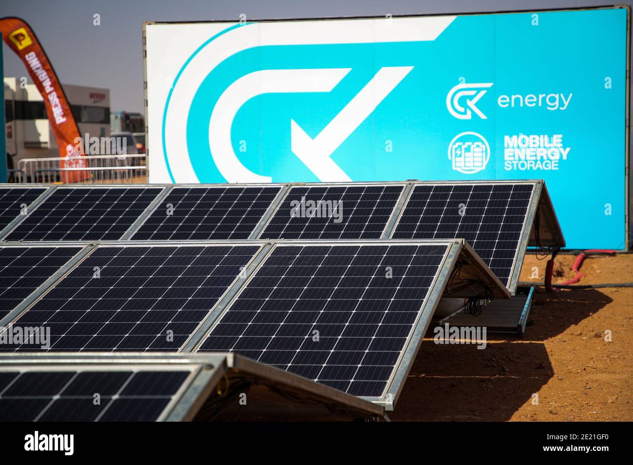 Neom, Saudi Arabia. 11th Jan, 2021. Solar Panel of Green Corp during ...