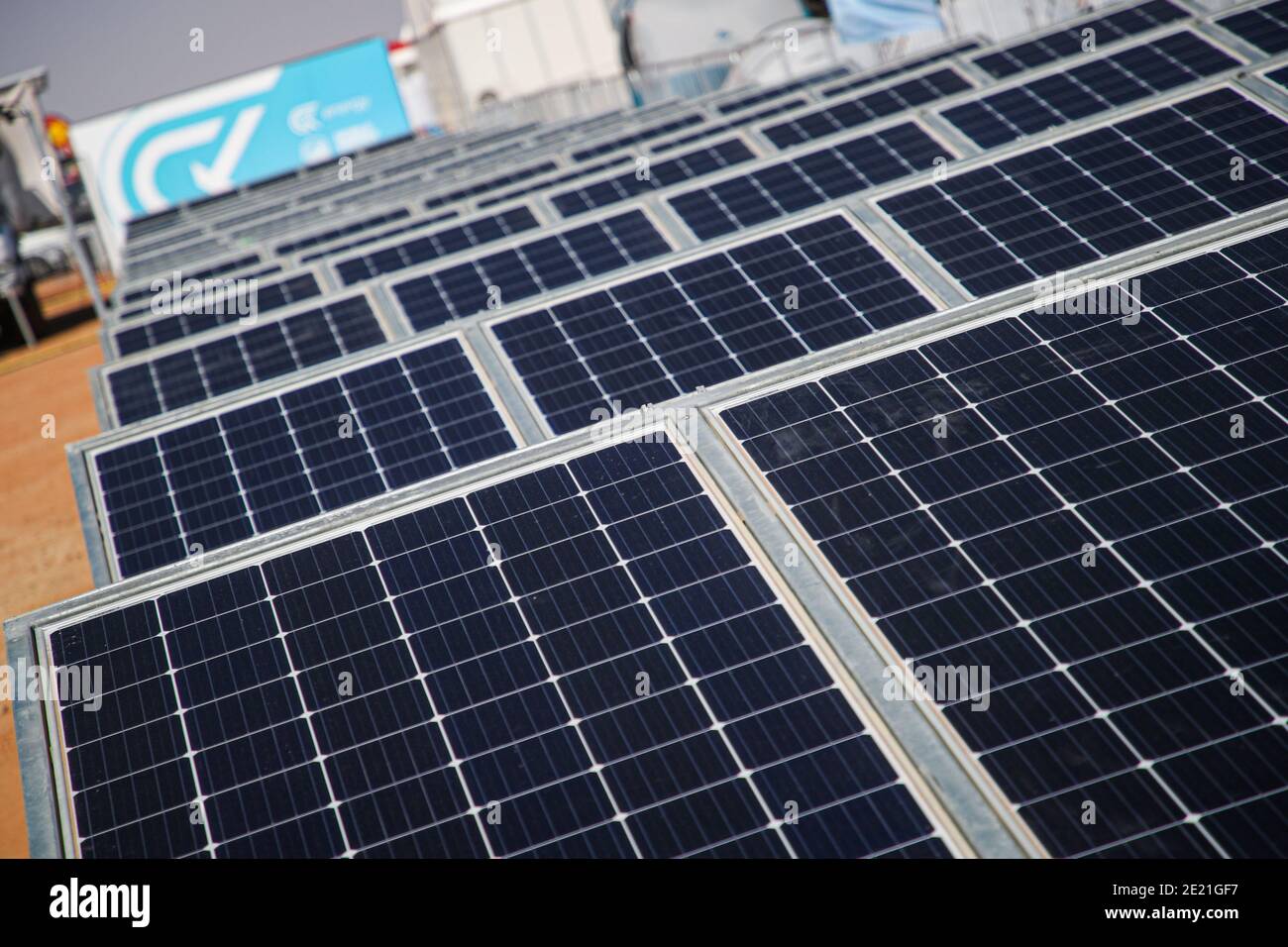 Neom, Saudi Arabia. 11th Jan, 2021. Solar Panel of Green Corp during ...