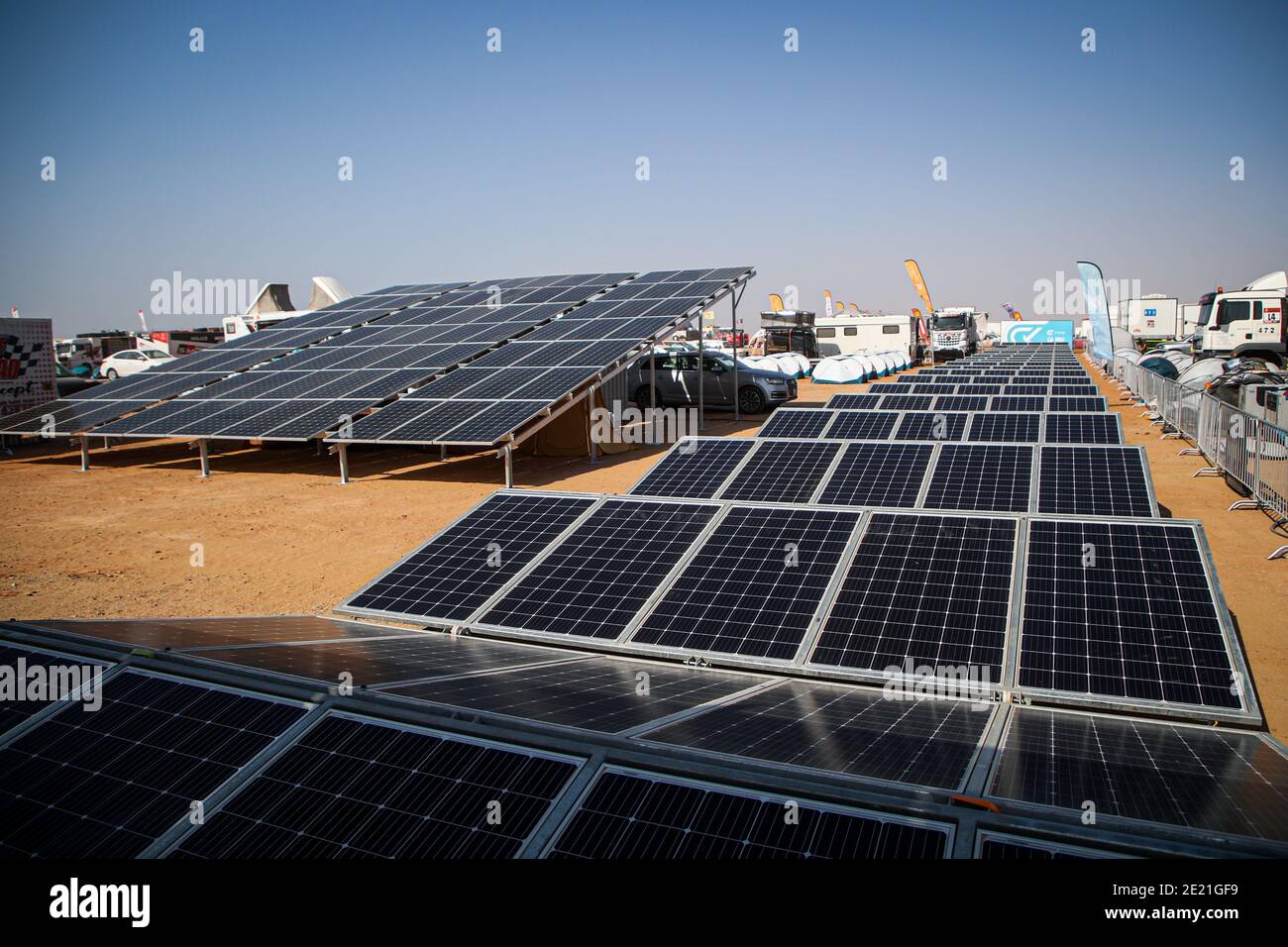 Neom, Saudi Arabia. 11th Jan, 2021. Solar Panel of Green Corp during ...