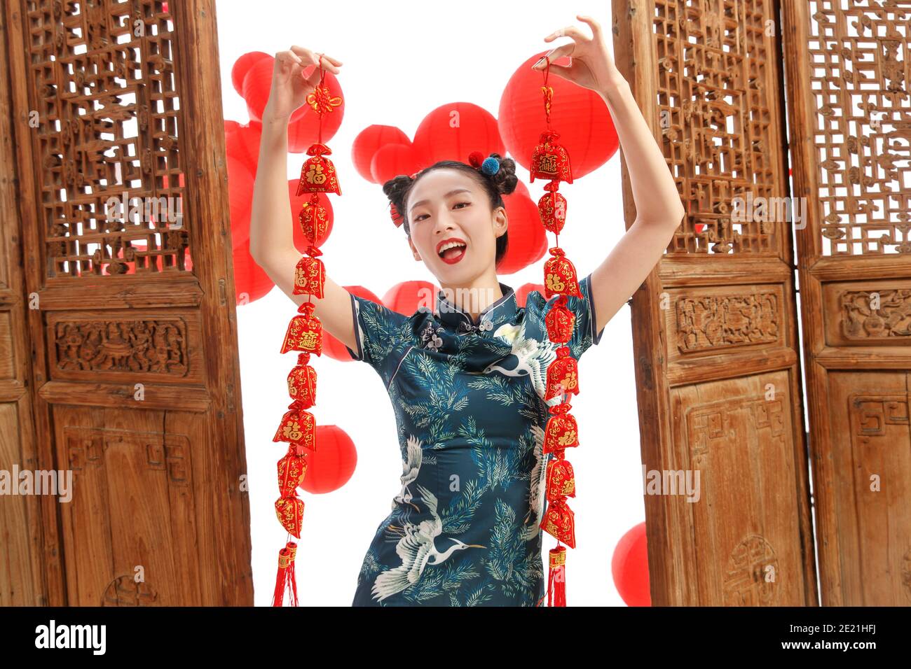 A happy New Year women Stock Photo - Alamy