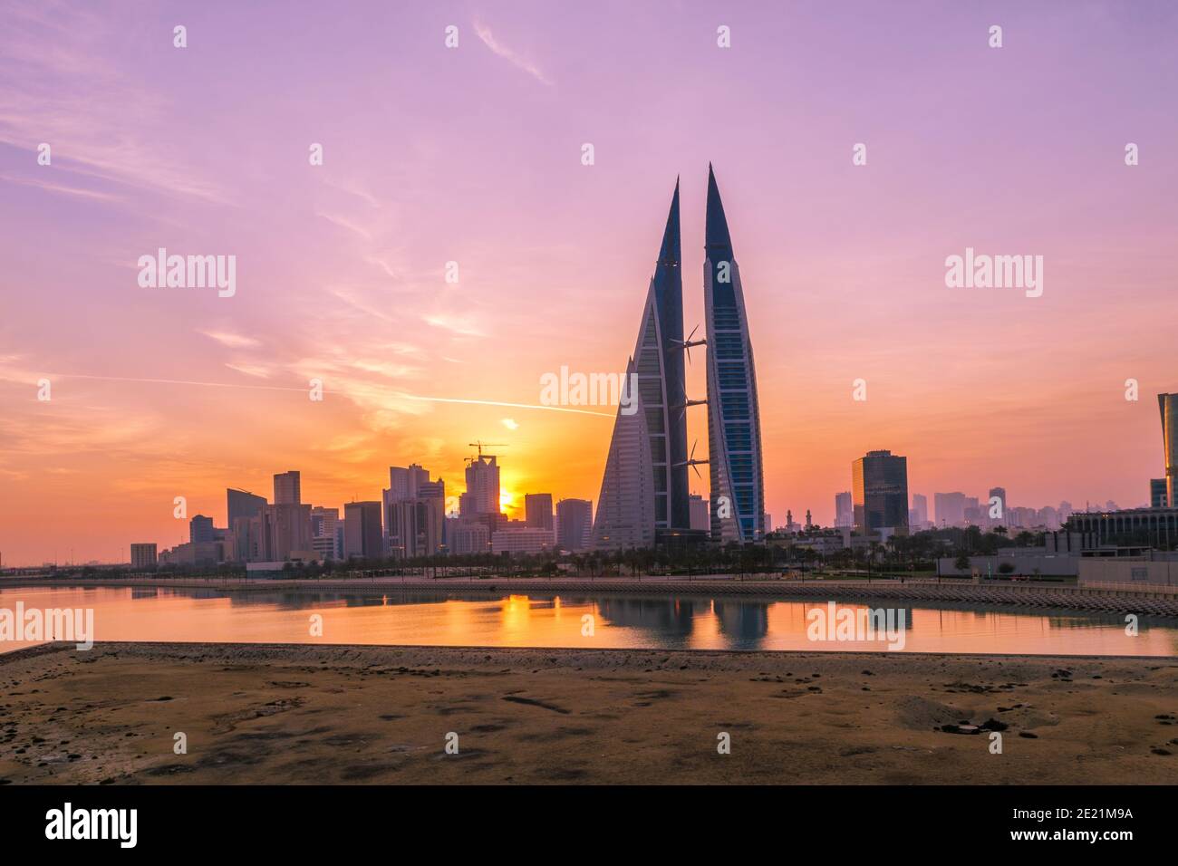 MANAMA, BAHRAIN - Dec 19, 2020: The Bahrain World Trade Center (also ...