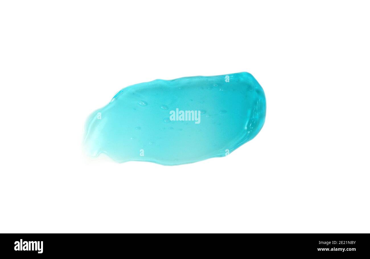 Squeezed transparent gel with bubbles close-up, isolated on white ...