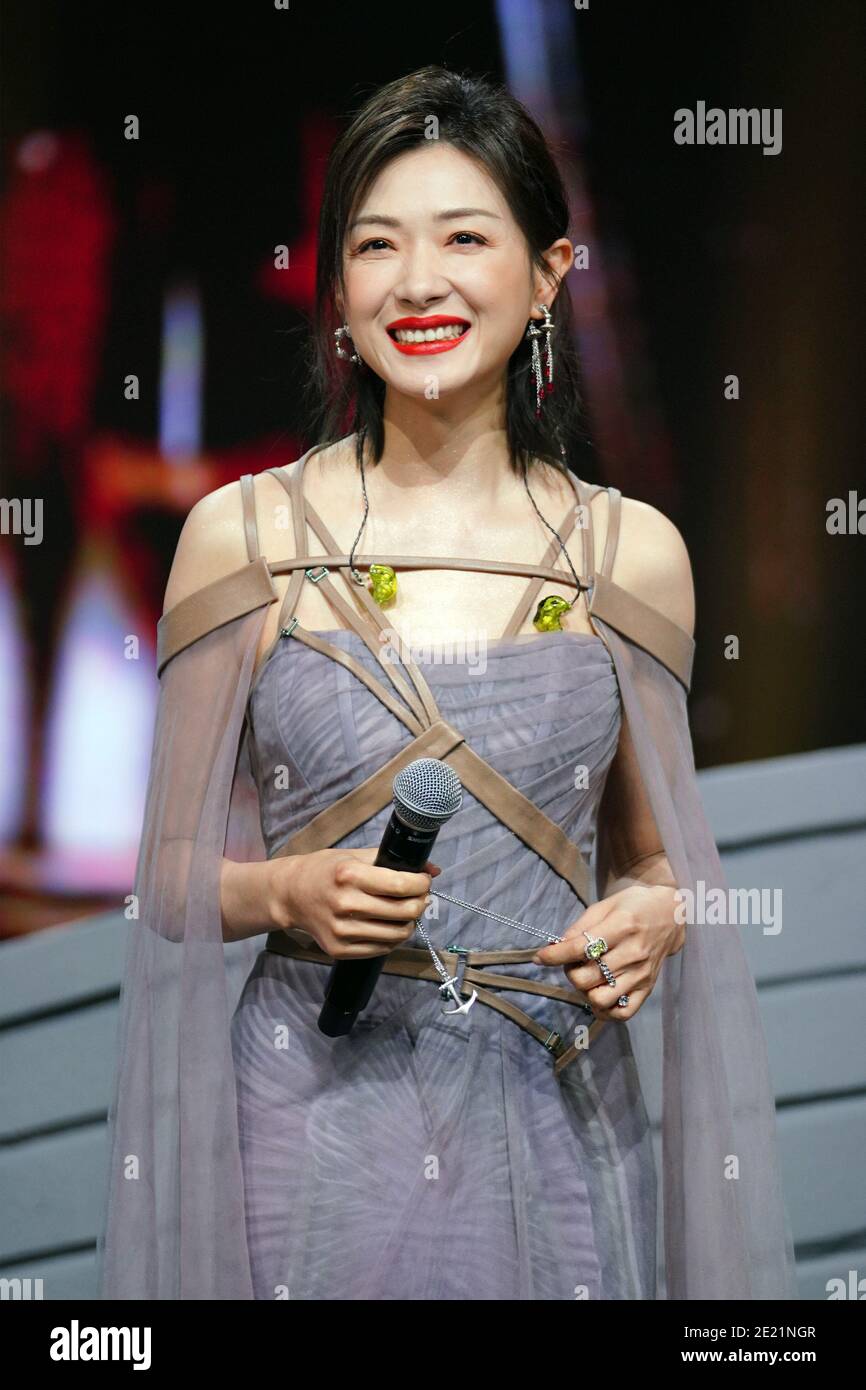 Chinese actress and singer Wan Qian, also known as Regina Wan, dressed ...