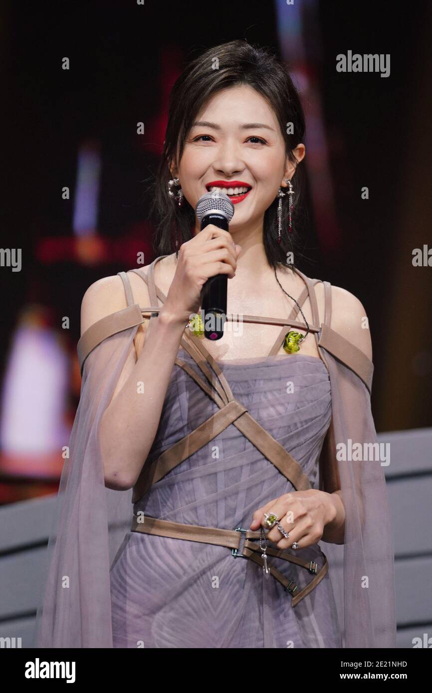 Chinese actress and singer Wan Qian, also known as Regina Wan, dressed ...