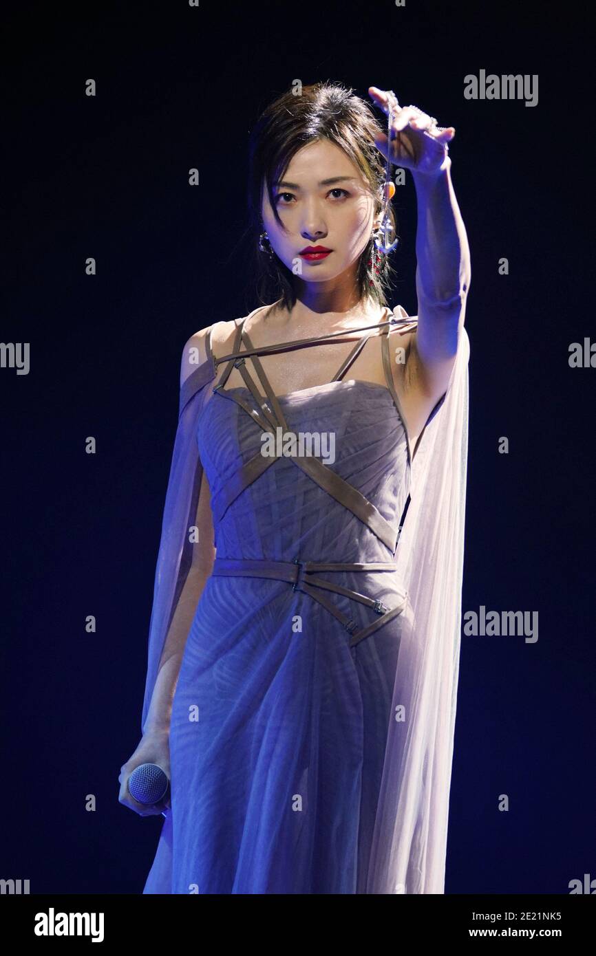 Chinese actress and singer Wan Qian, also known as Regina Wan, dressed ...