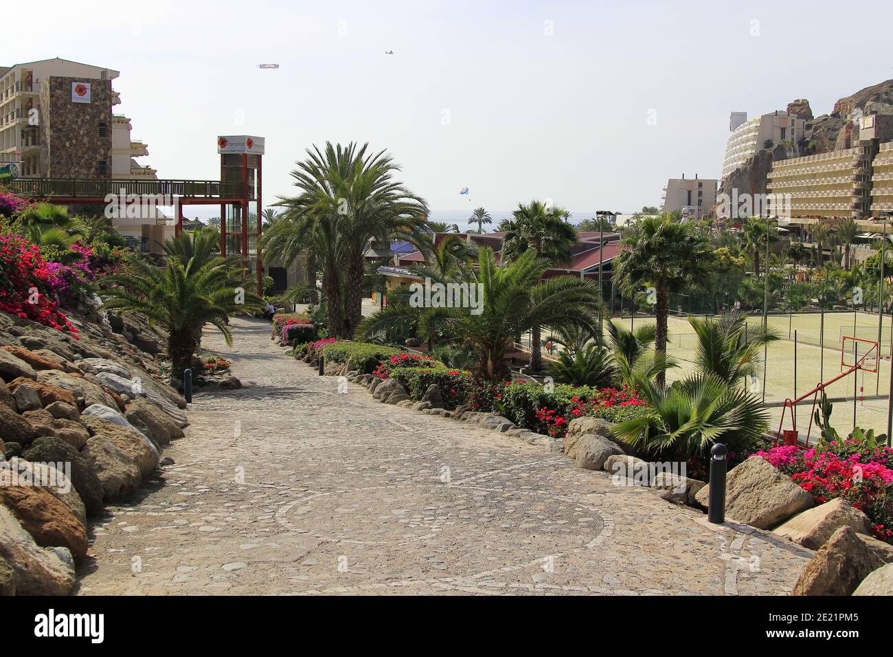 Colorful Maspalomas Resort Pathway at Gran Canaria Island Spain Stock ...