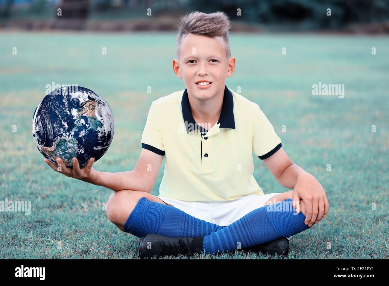 man holding planet earth in his hands. Elements of this image furnished ...