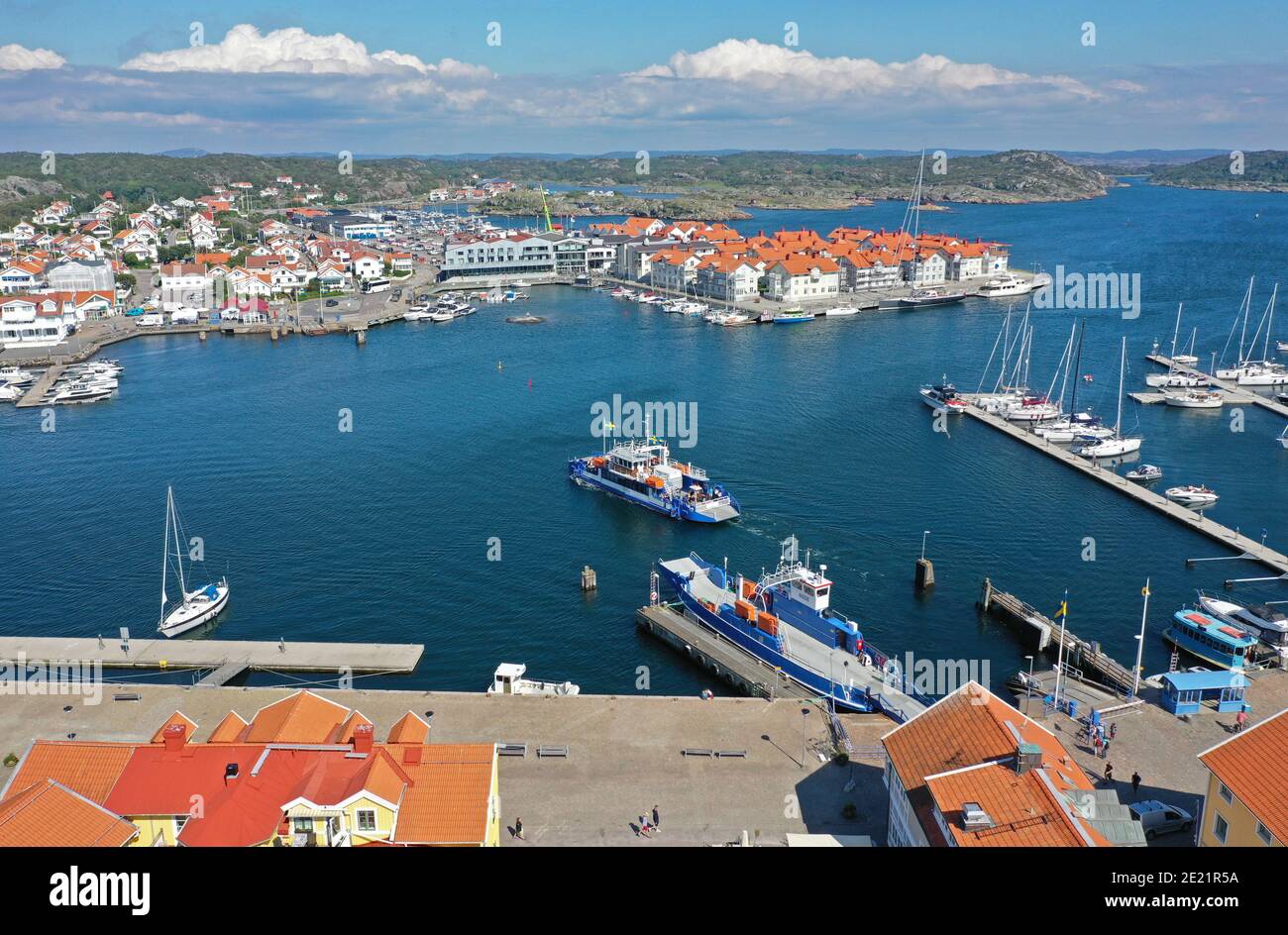 MARSTRAND, SWEDEN- 26 JUNE 2019: Aerial view of Marstrand Stock Photo ...