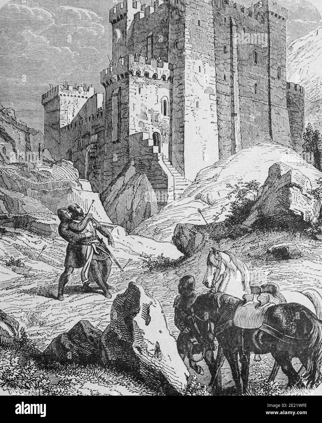 death of richardcoeur de lion 1199°,edition lahure 1881 Stock Photo - Alamy