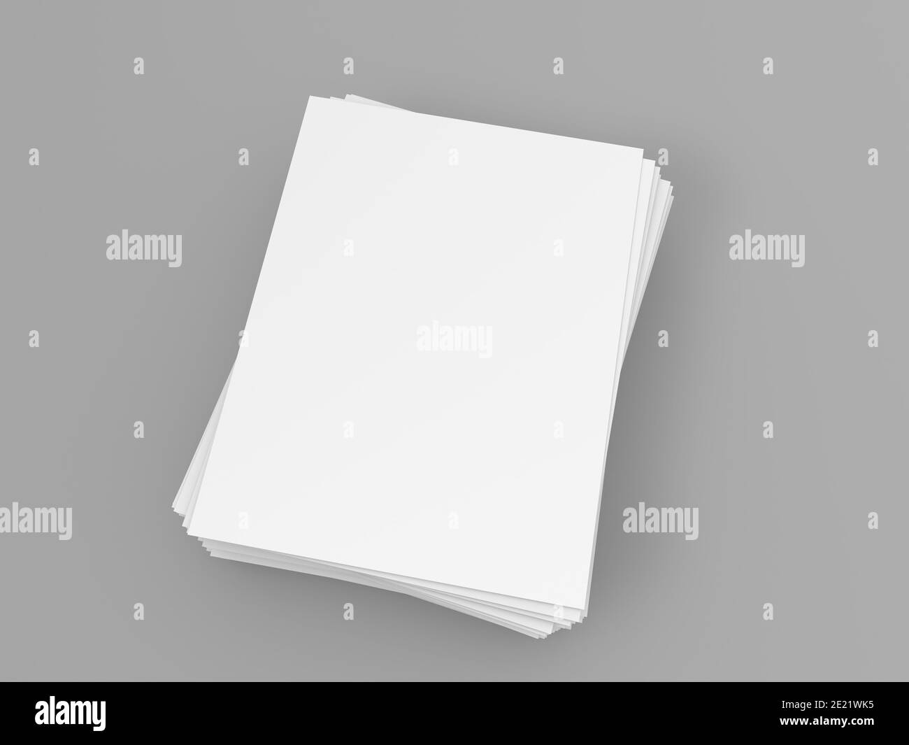 A stack of A4 papers on a gray background. 3d render illustration Stock ...