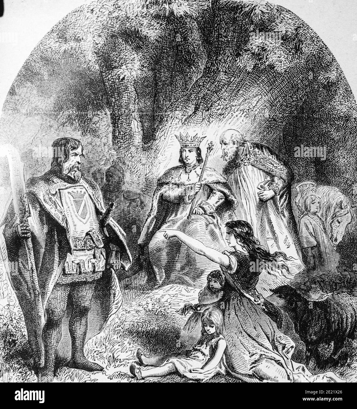 the oak of vincennes 1270°,edition lahure 1881 Stock Photo - Alamy