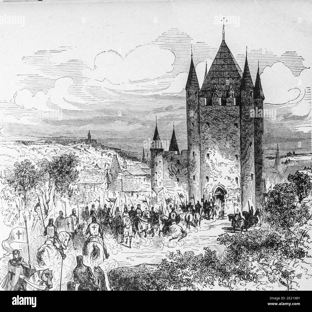 dam of temple,paris 1300° ,edition lahure 1881 Stock Photo - Alamy