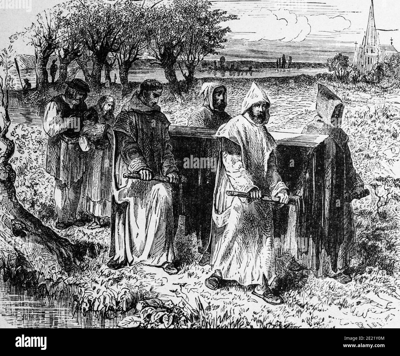funeral of isabeau de baviere 1435° ,edition lahure 1881 Stock Photo ...