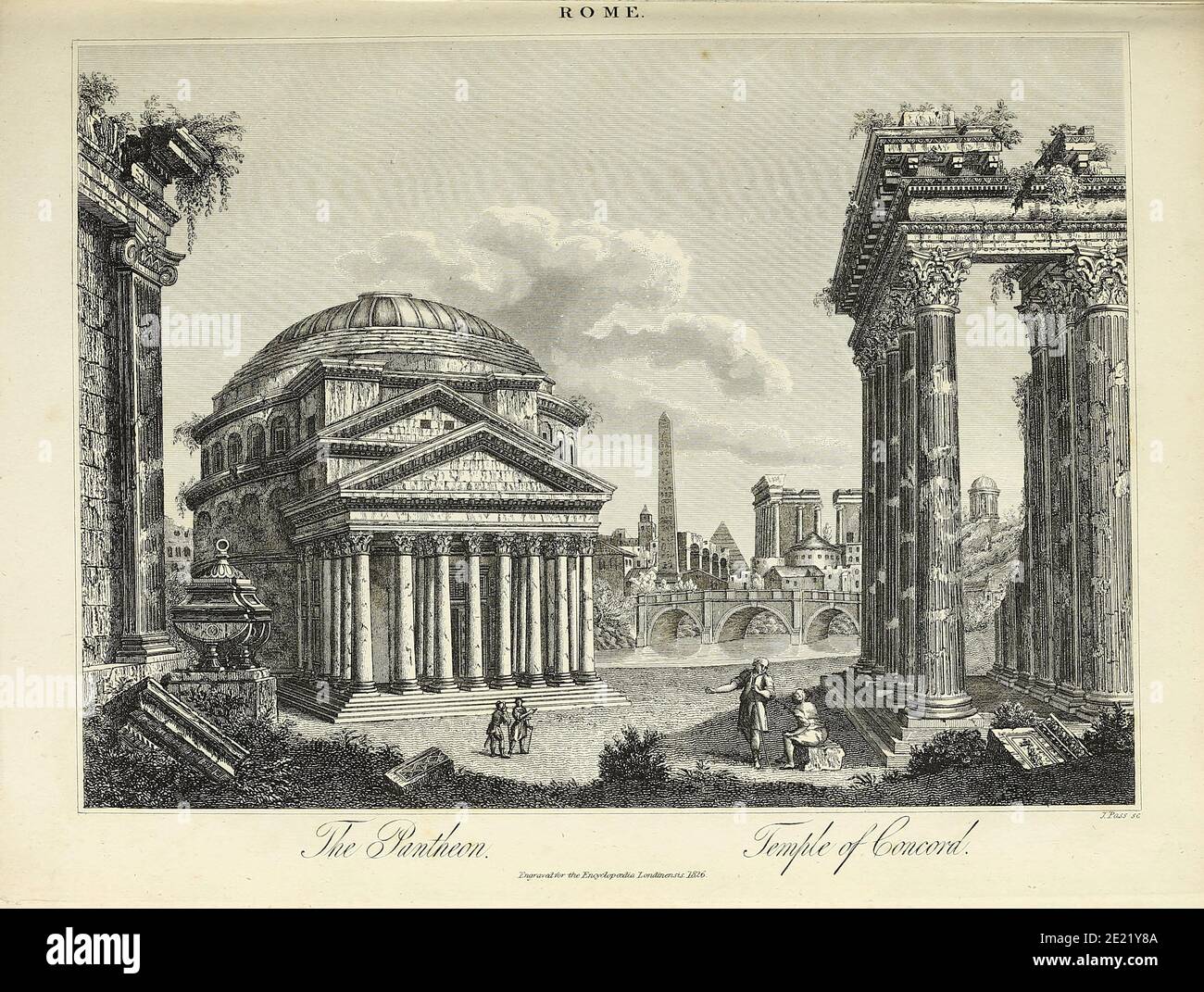 Roman Pantheon Drawing