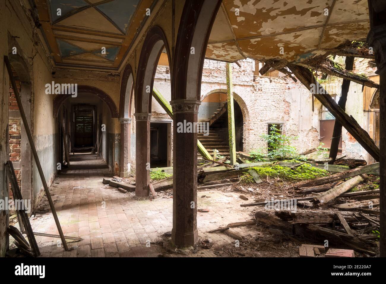 Stunning Room in an Abandoned and Derelict Building Stock Photo - Alamy