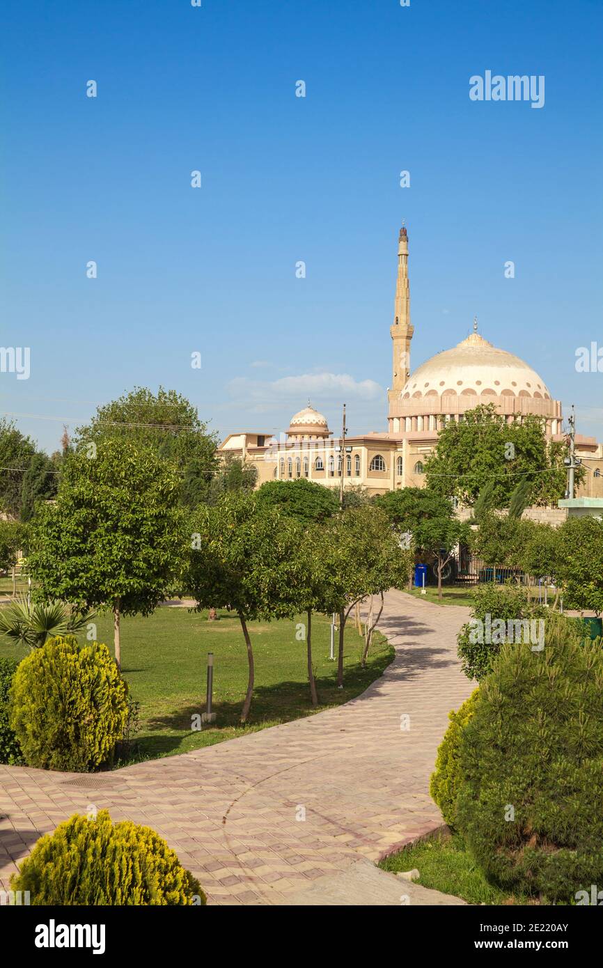 Iraq, Kurdistan, Erbil, Shanidar Park and Al Sawaf mosque Stock Photo ...