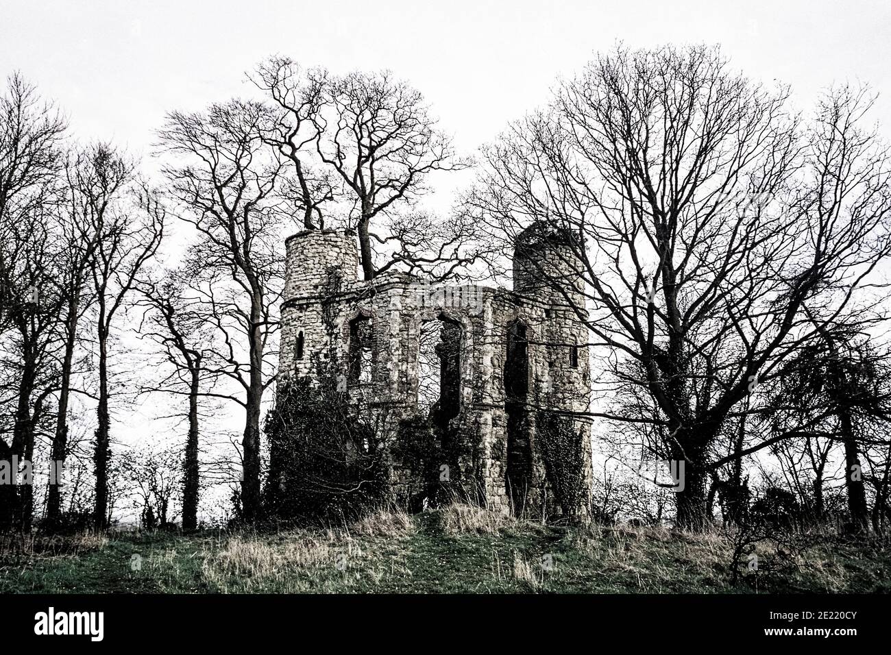 Ruined and abandoned castle in England - frightening, scaring ...