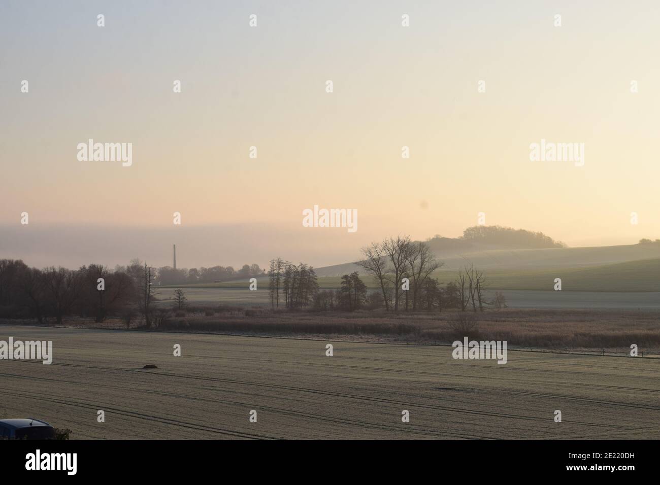 icy morning in swampland Stock Photo - Alamy