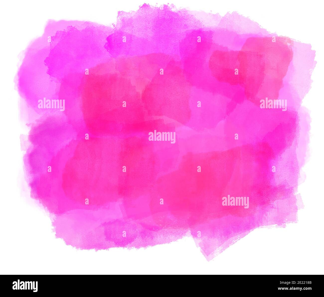 Watercolor splash of abstract pink spot isolated on white background ...