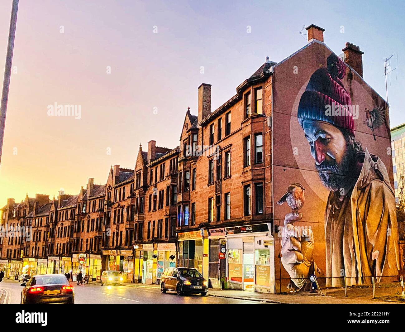 Large Mural on Building in Scotland Stock Photo - Alamy