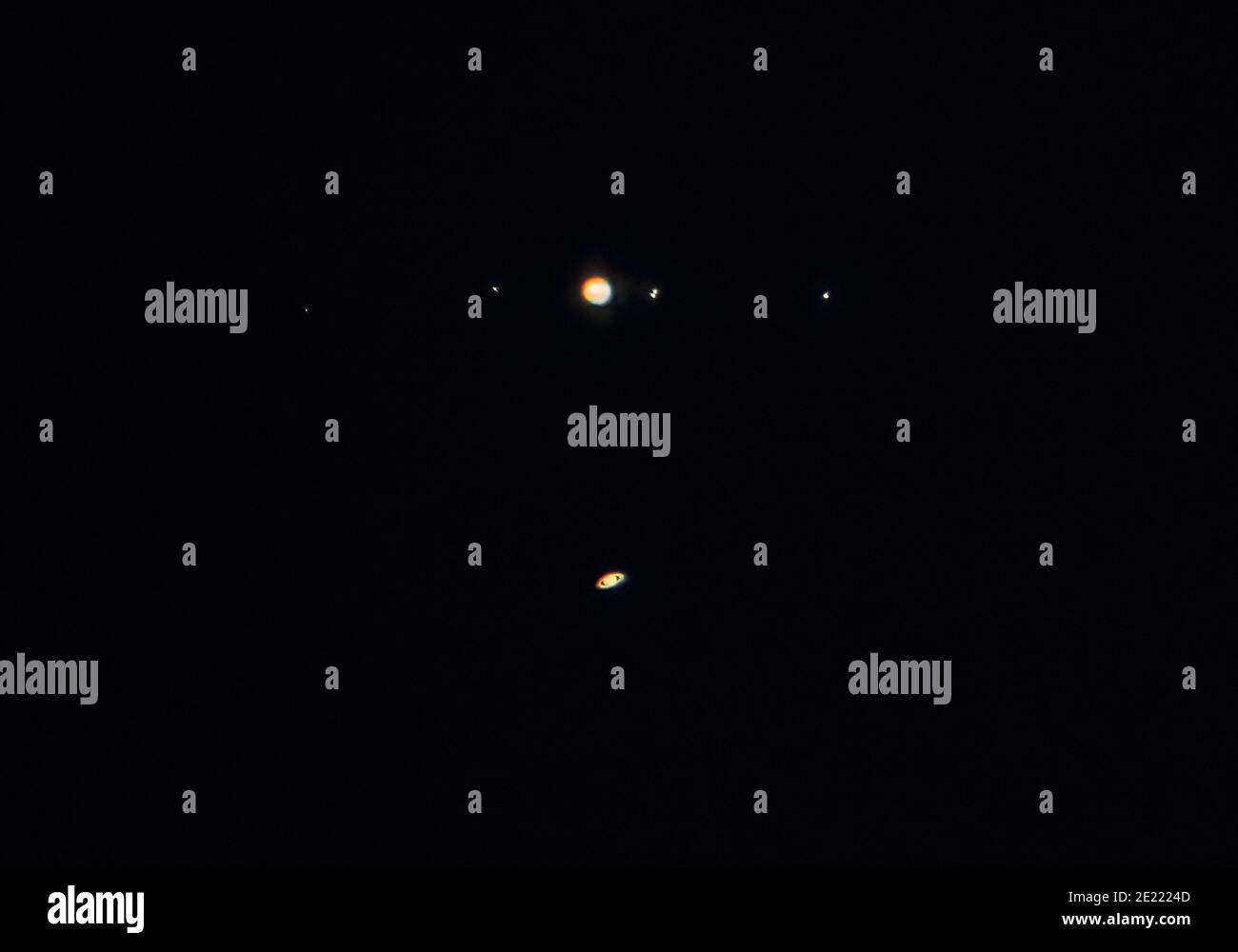 Conjunction planets jupiter saturn hi-res stock photography and images ...