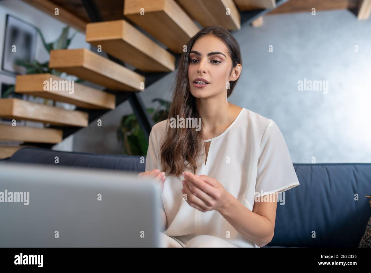 Beautiful adult woman taking video hi-res stock photography and images ...