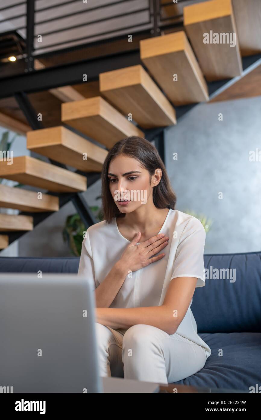 Videocall crying hi-res stock photography and images - Alamy