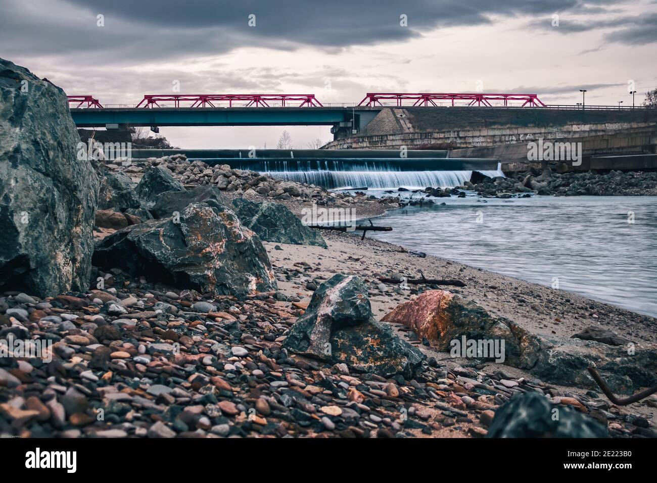Waterfall under stone bridge hi-res stock photography and images - Alamy