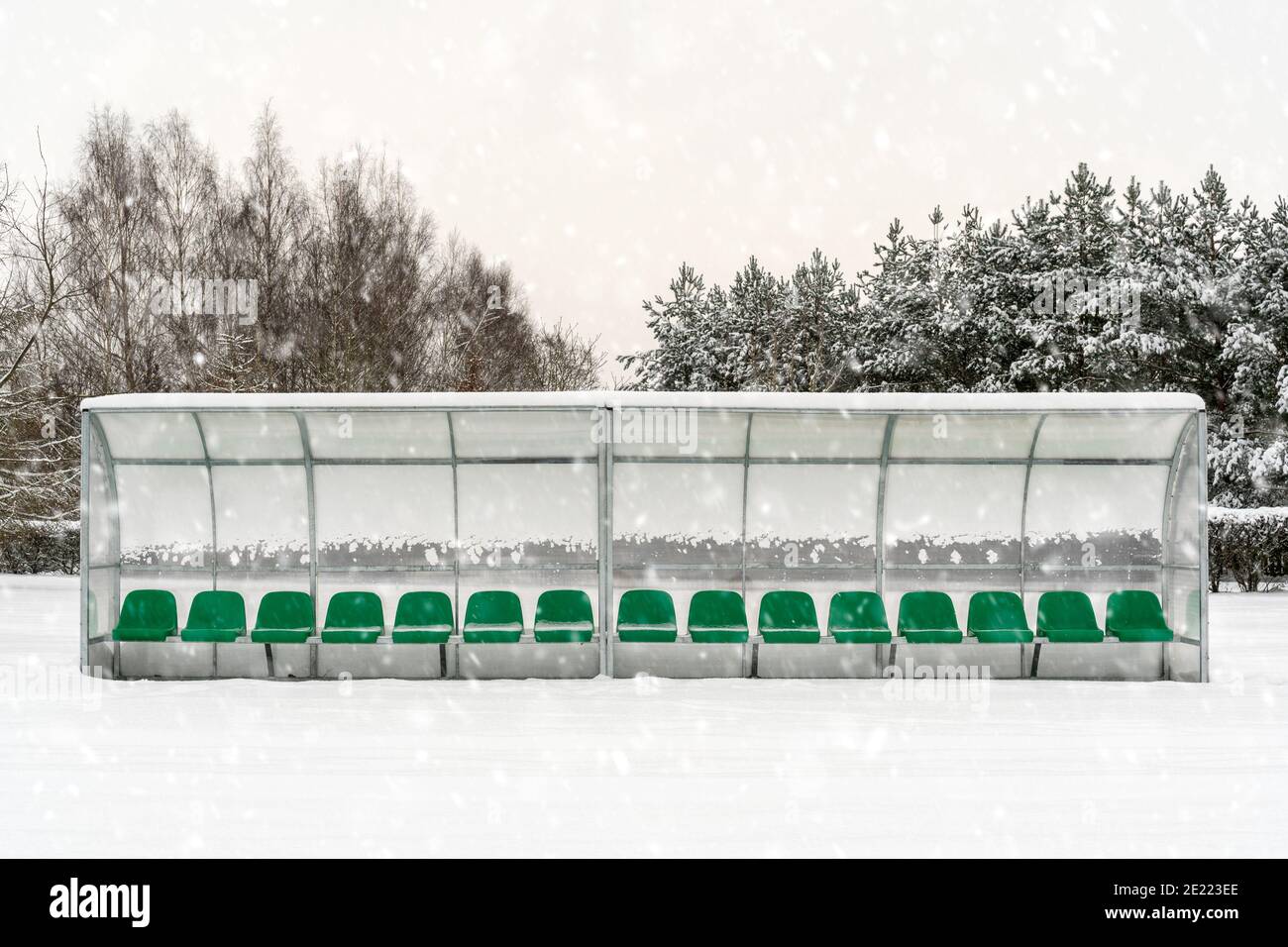 Football stadium in snow storm hi-res stock photography and images - Alamy