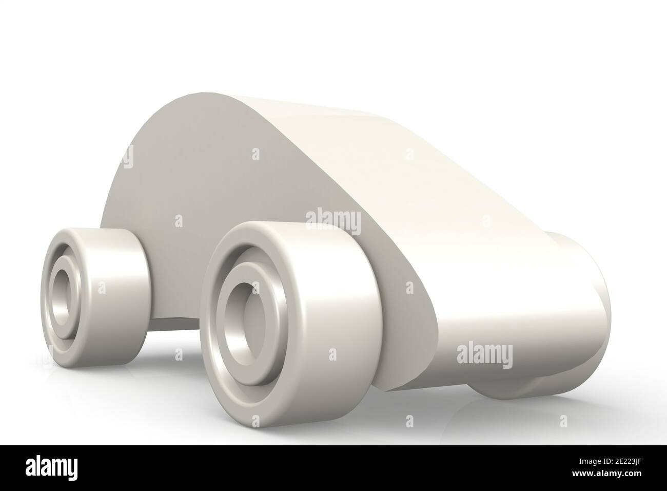 3D rendering of a white car model isolated on a white background Stock ...