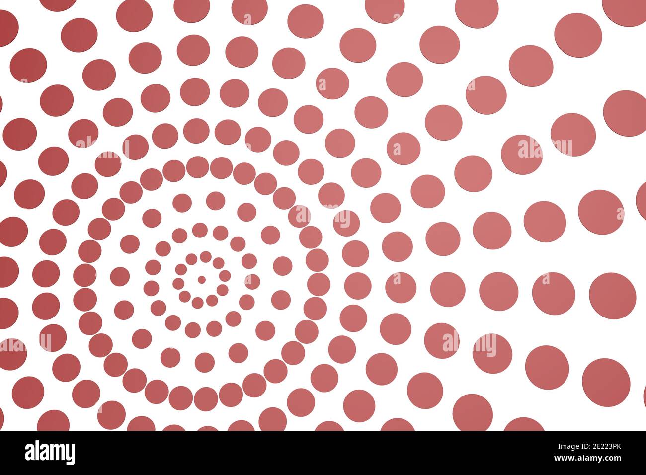 3D rendering of red small dots spread all over white background Stock ...